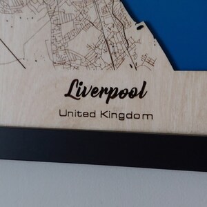 Liverpool City Map Wall Art 3D Multi Layered Laser Engraved Wood ...