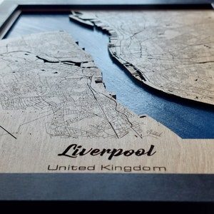 Liverpool City Map Wall Art 3D Multi Layered Laser - Etsy