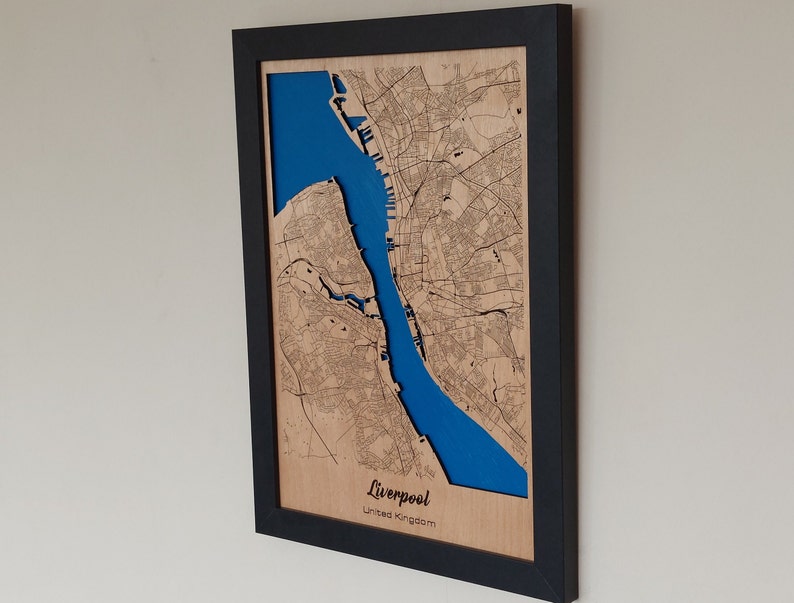Liverpool City Map Wall Art 3D Multi Layered Laser - Etsy