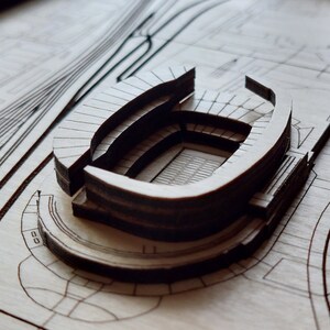 Custom Stadium Map Wall Art 3D Multi Layered Laser Engraved Wood ...