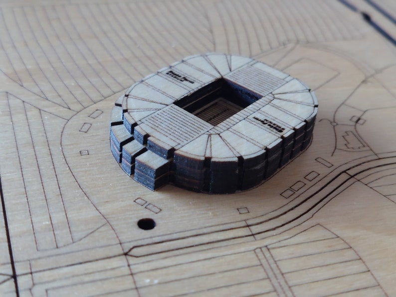 Custom Stadium Map Wall Art 3D Multi Layered Laser - Etsy