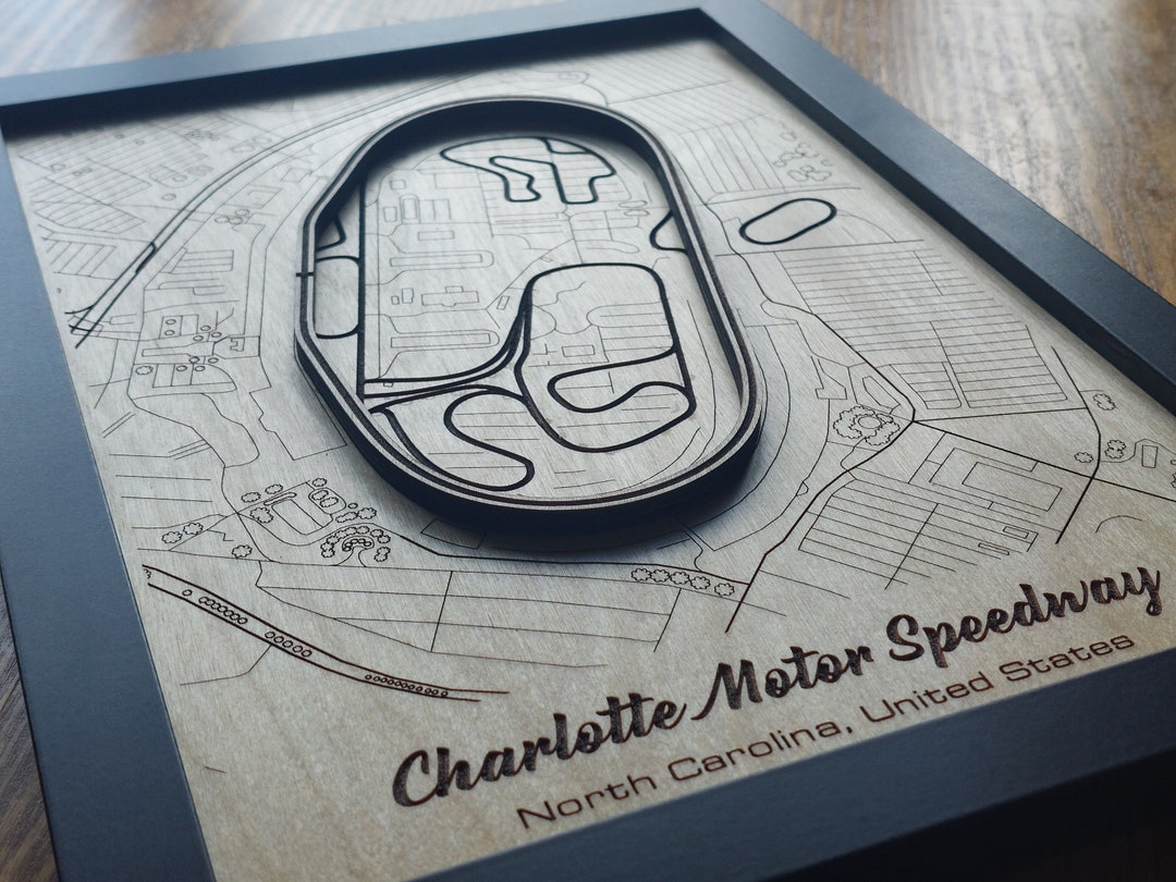 Charlotte Motor Speedway Wall Art: Laser Engraved Wood, NASCAR Gift - Etsy