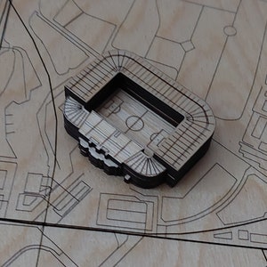 Custom Stadium Map Wall Art 3D Multi Layered Laser Engraved Wood ...