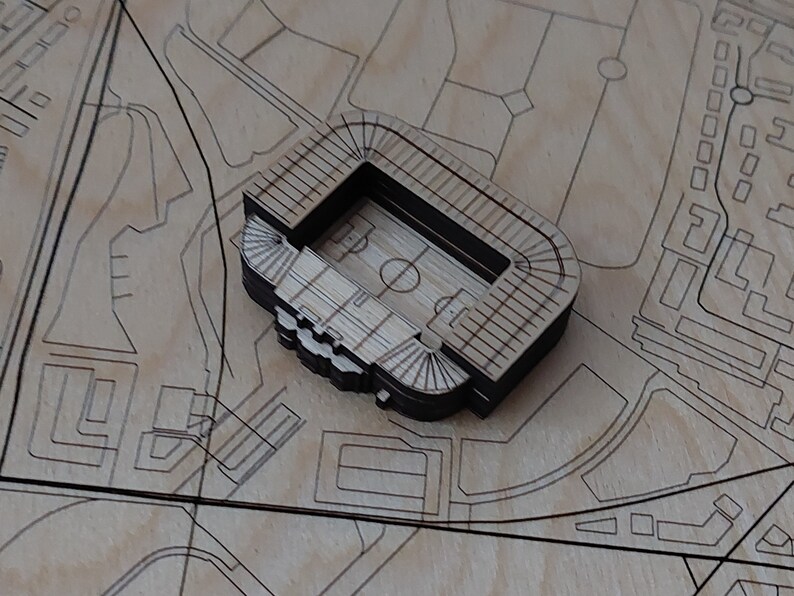 Custom Stadium Map Wall Art 3D Multi Layered Laser - Etsy