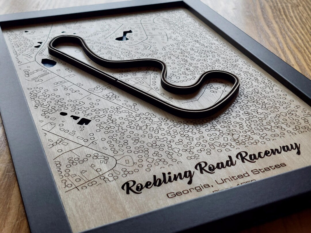 Roebling Road Raceway Wall Art: Laser Engraved Wood, Track Day Gift - Etsy