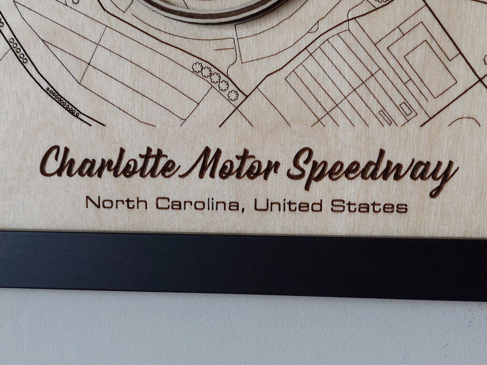 Charlotte Motor Speedway Wall Art: Laser Engraved Wood, NASCAR Gift - Etsy