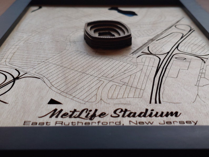 Custom Stadium Map Wall Art 3D Multi Layered Laser - Etsy