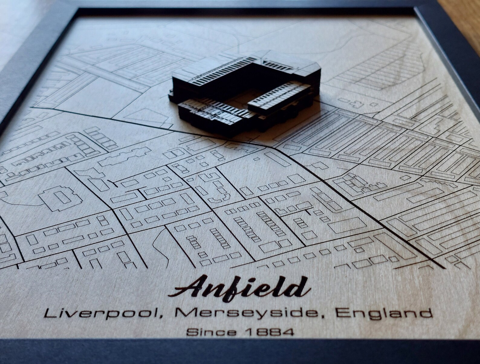 Anfield Stadium Wall Art: Laser Engraved Wood, Liverpool FC Gift - Etsy