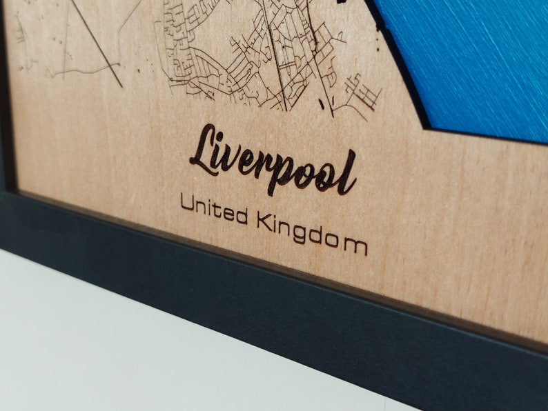 Liverpool City Map Wall Art 3D Multi Layered Laser - Etsy