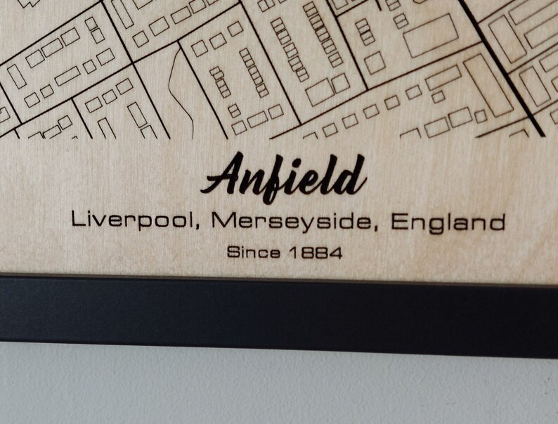 Anfield Stadium Wall Art: Laser Engraved Wood, Liverpool FC Gift - Etsy