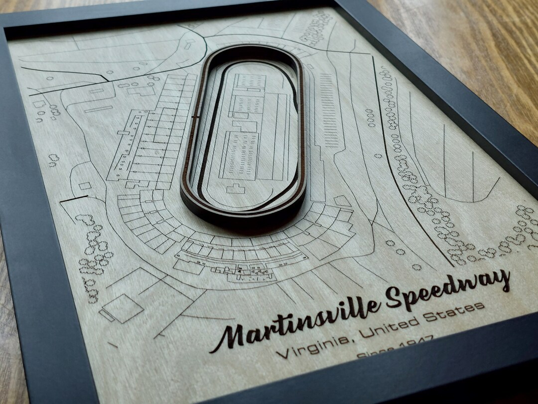 Martinsville Speedway Wall Art: Laser Engraved Wood, NASCAR Gift - Etsy