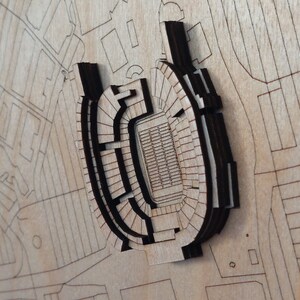 Custom Stadium Map Wall Art 3D Multi Layered Laser Engraved Wood ...