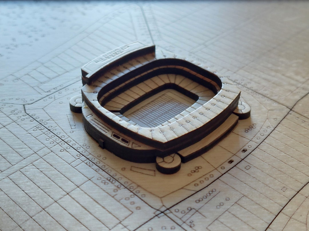 Custom Stadium Map Wall Art 3D Multi Layered Laser Engraved Wood ...