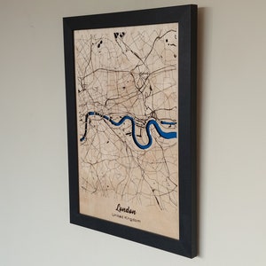 London City Map Wall Art | 3D Multi Layered | Laser Engraved Wood ...