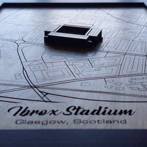 Ibrox Stadium Wall Art: Laser Engraved Wood, Ranger FC Gift - Etsy