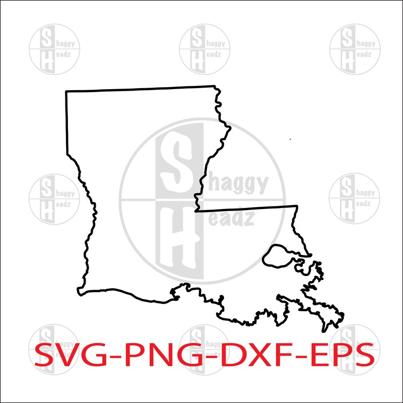 Louisiana Map on Canvas - Etsy