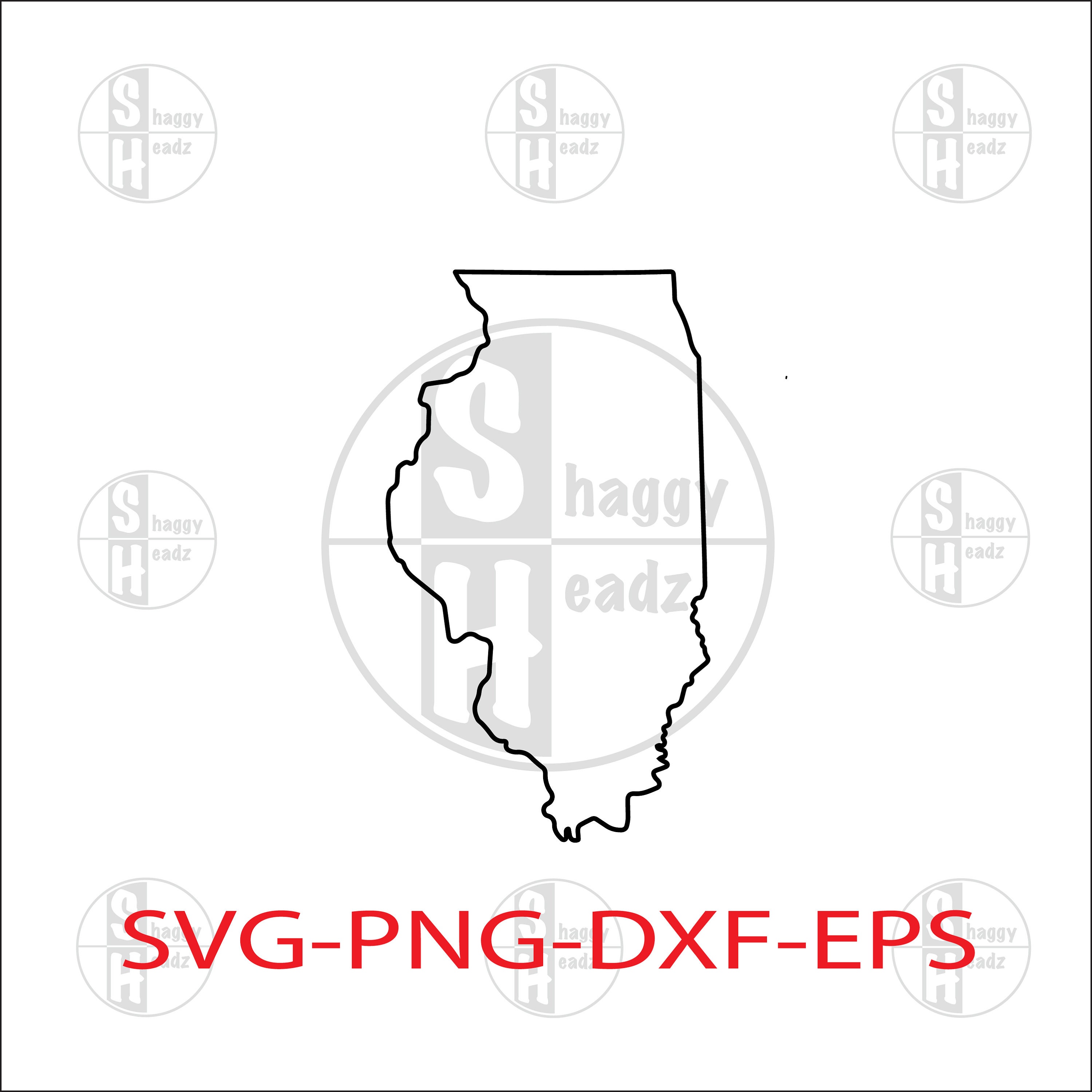 Illinois Outline SVG Files Illinois Cut Files Illinois Clip Art ...