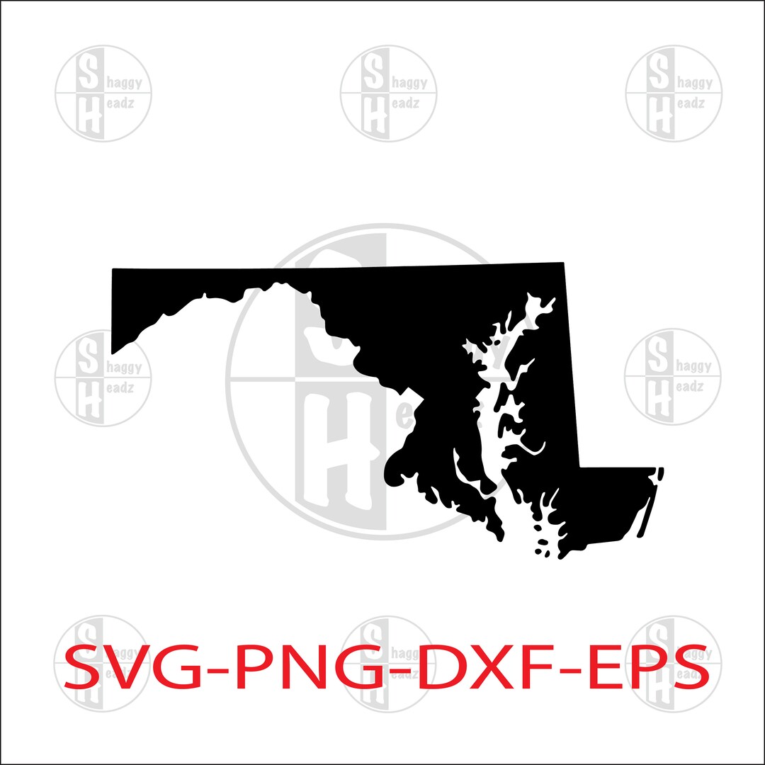 Maryland SVG Files Maryland Cut Files Maryland Clip Art Maryland Map ...