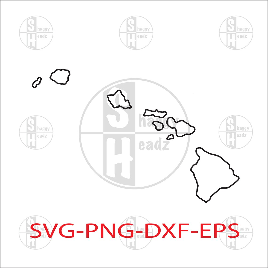 Hawaii Outline SVG Files Hawaii Cut Files Hawaii Clip Art Hawaii Map ...