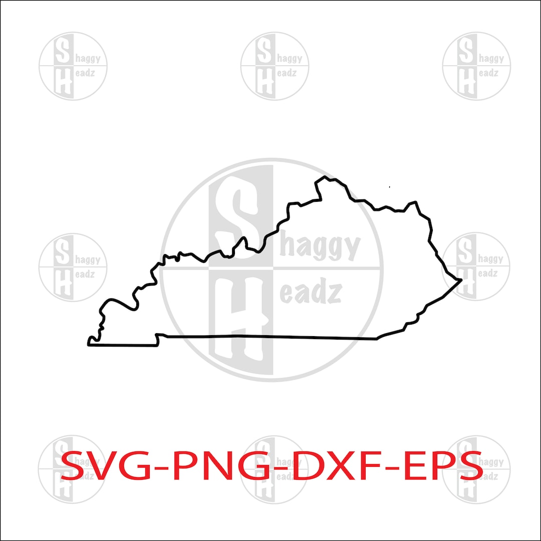 Kentucky Outline SVG: KY Clipart, Cut Files (digital Download) - Etsy