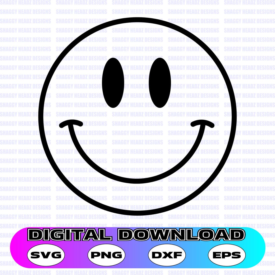 Classic Smiley Face Svg, Smiley Face Png, Happy Svg, Just Smile Svg ...