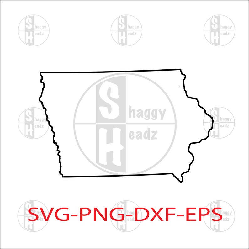 Iowa Outline SVG Files Iowa Cut Files Iowa Clip Art Iowa Map Svg - Etsy