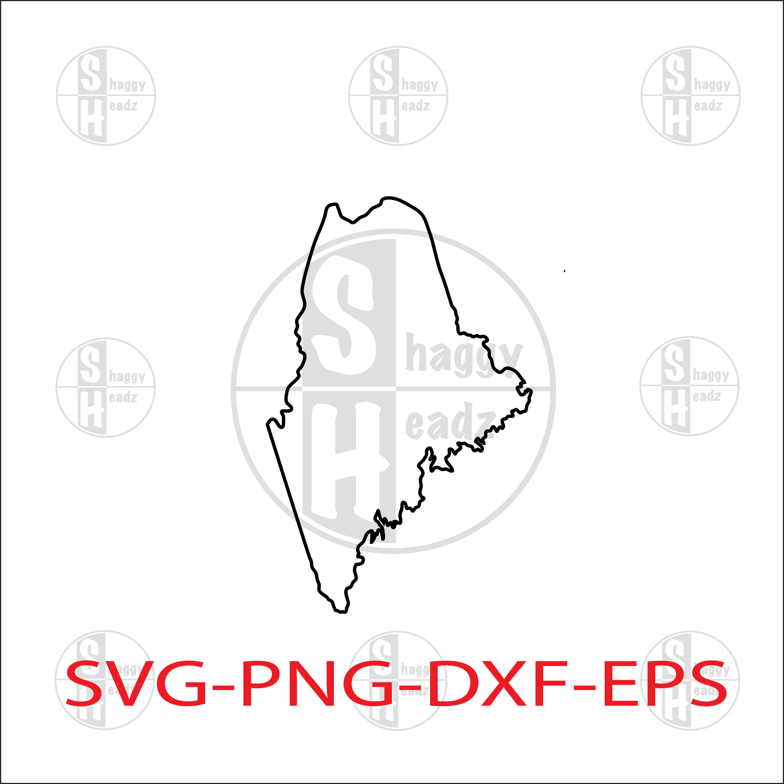 Maine Outline SVG Files Maine Cut Files Maine Clip Art Maine Map Svg - Etsy