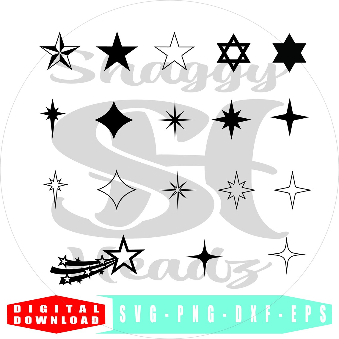 Stars SVG Bundle Stars SVG Sparkle Svg Star Clipart Twinkle Stars ...