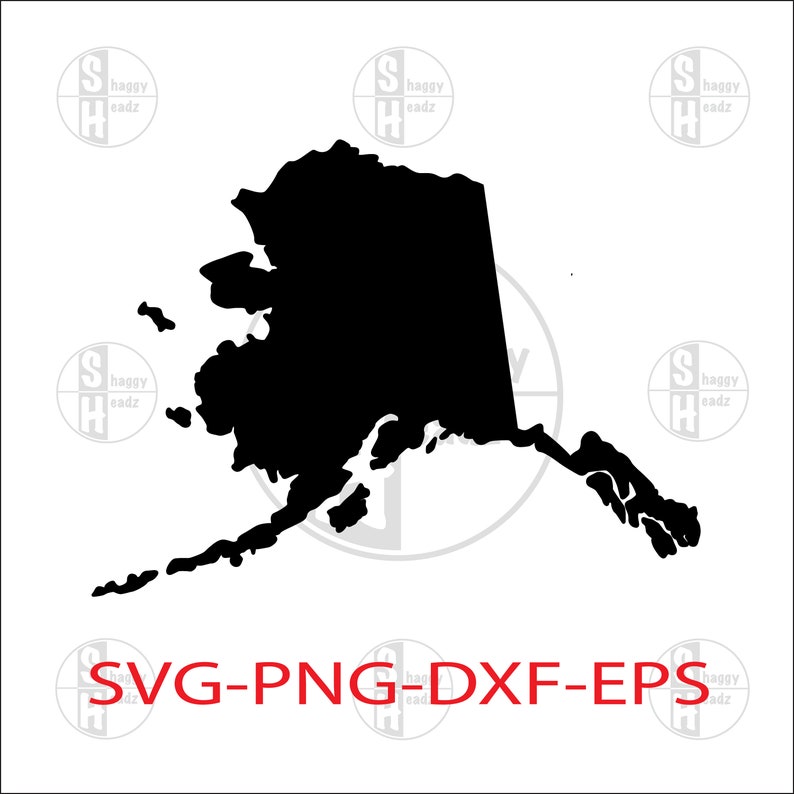 Alaska Map SVG Cut Files: Clipart, Auto Decals (digital Download) - Etsy