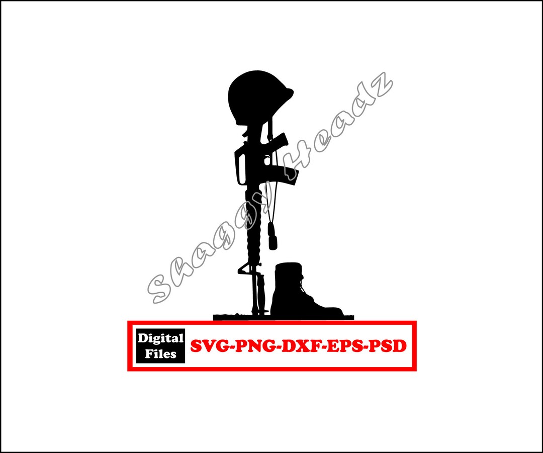 Fallen Soldier - Svg-png-dxf-eps-psd - Cricut, Silhoette, Decal ...
