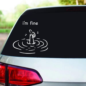 I'm Fine Thumbs up SVG PNG, Funny Sarcastic Design (digital Download ...