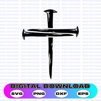 Three Crucifixion Nails Cross Svg, Nail Cross, Nail Cross Svg, SVG ...