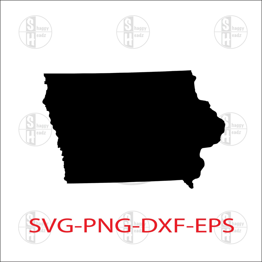 Iowa SVG Files Iowa Cut Files Iowa Clip Art Iowa Map Svg - Etsy