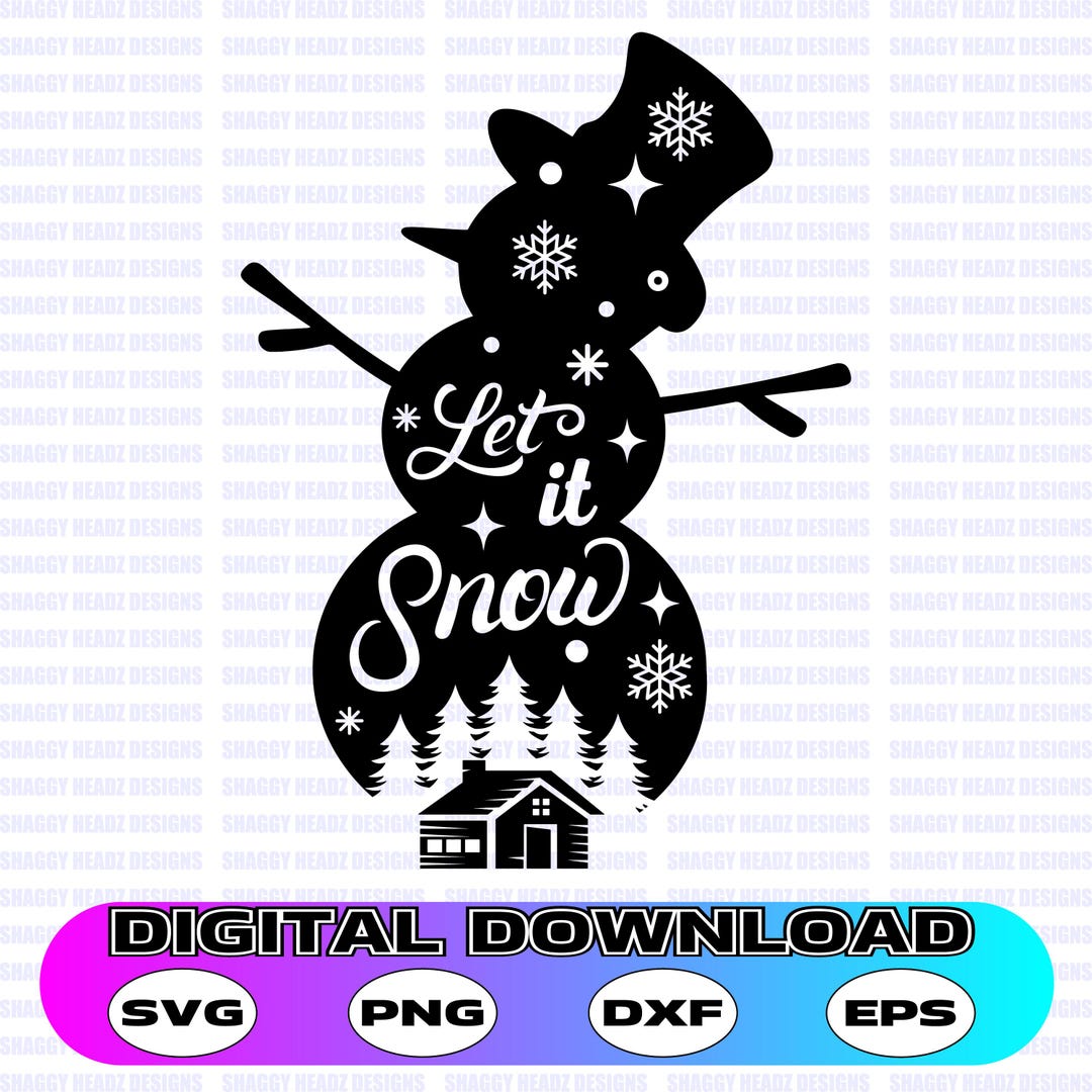 Let It Snow Snowman Svg, Let It Snow Svg, Snowman Svg, Winter Svg ...