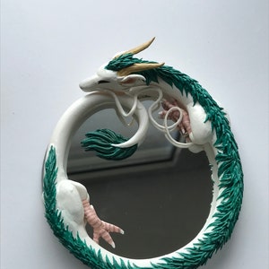 Haku the Dragon Mirror / Trinket Dish 1 of 1 - Etsy