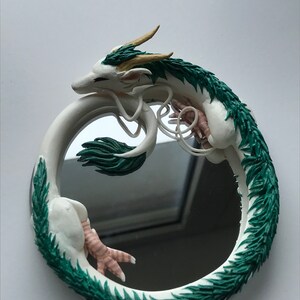 Haku the Dragon Mirror / Trinket Dish 1 of 1 - Etsy