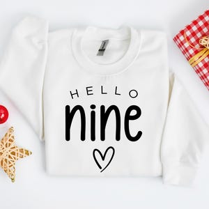 Hello Nine Shirt for Birthday Party, 9th Birthday Girl Shirt, Nine Year ...