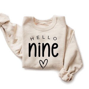 Hello Nine Shirt for Birthday Party, 9th Birthday Girl Shirt, Nine Year ...