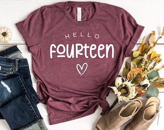 14th Birthday Shirt - Etsy