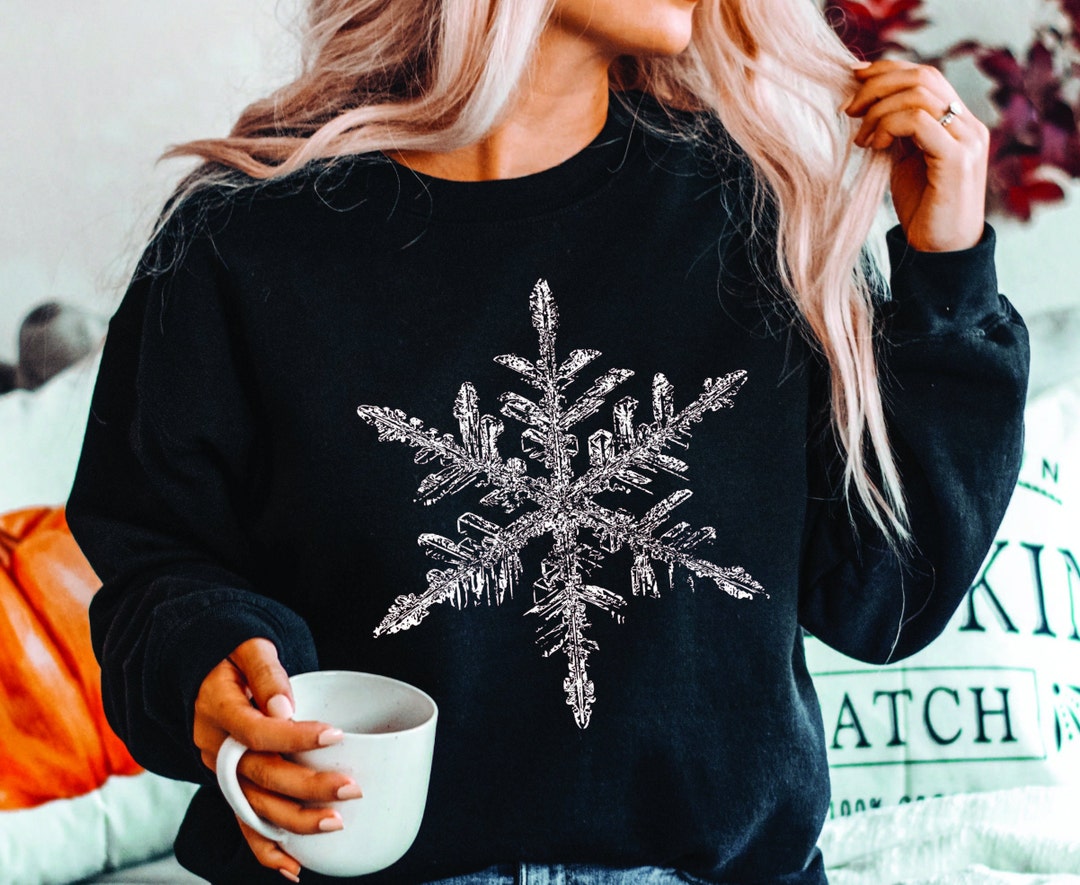 Snowflake Sweatshirt, Cute Christmas Shirt, Christmas Sweatshirt, Women ...