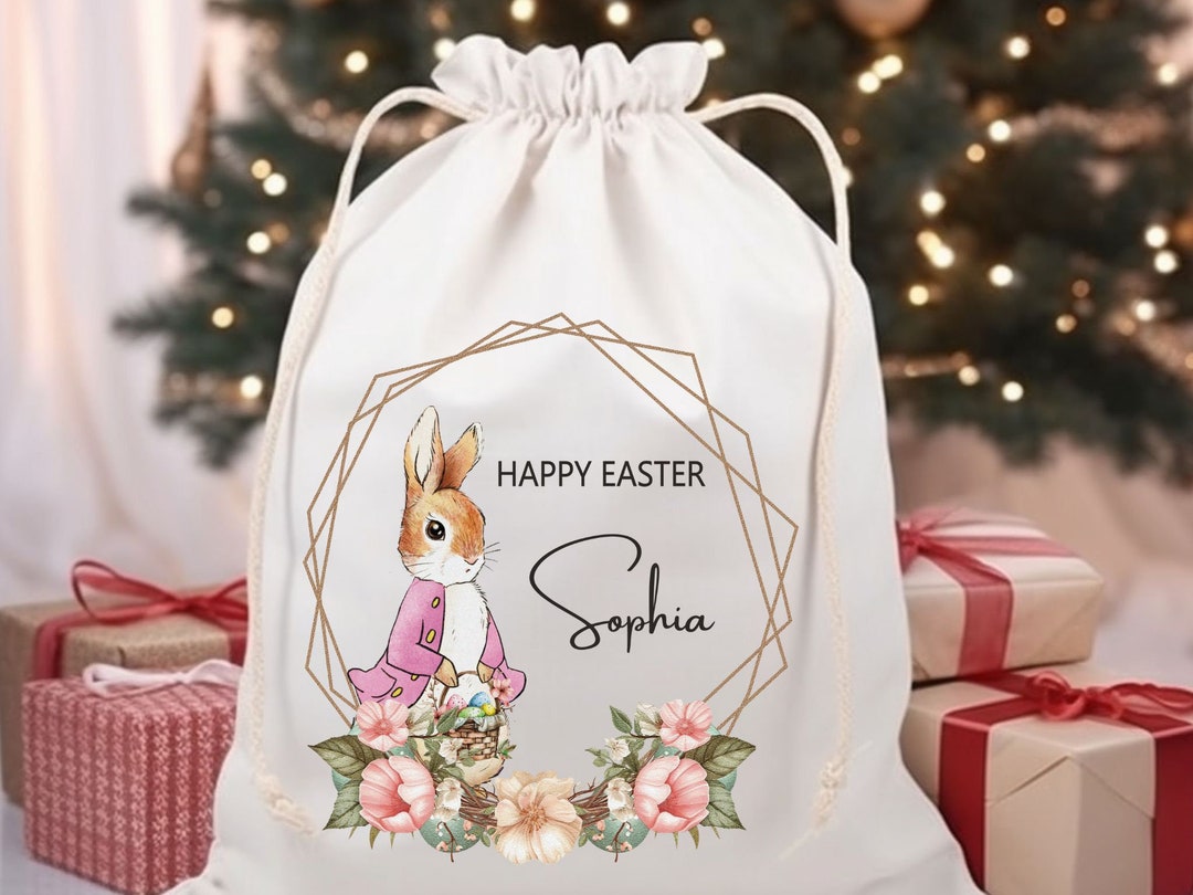 Personalized Easter Sack Bag, Custom Easter Gift, Easter Egg Sack ...
