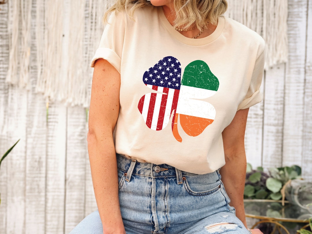Ireland USA Shirt, Ireland USA Flags Shirt, Clover Shirt, St Patrick's ...