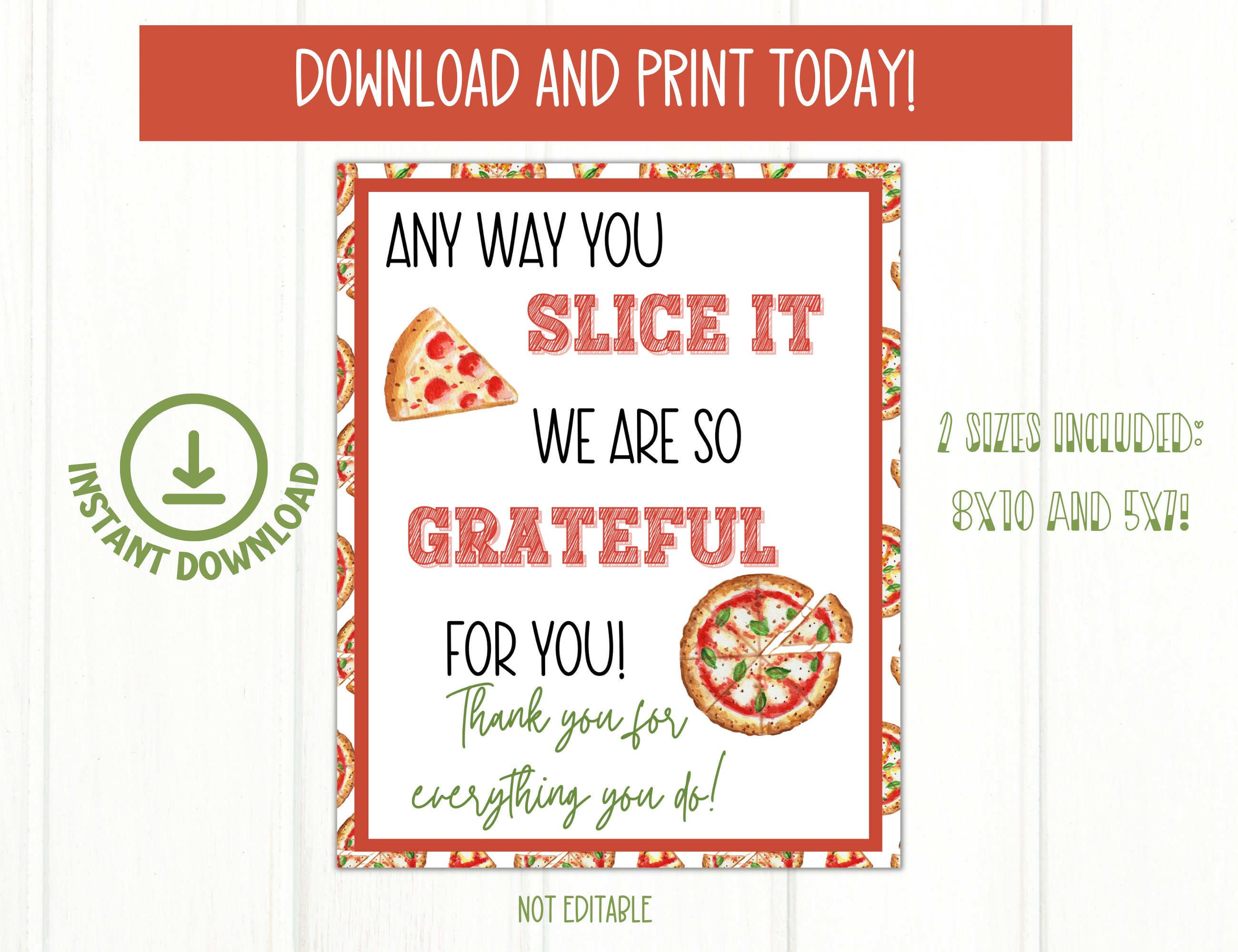 Pizza Party Sign, Pizza Party Appreciation, Any Way You Slice It ...