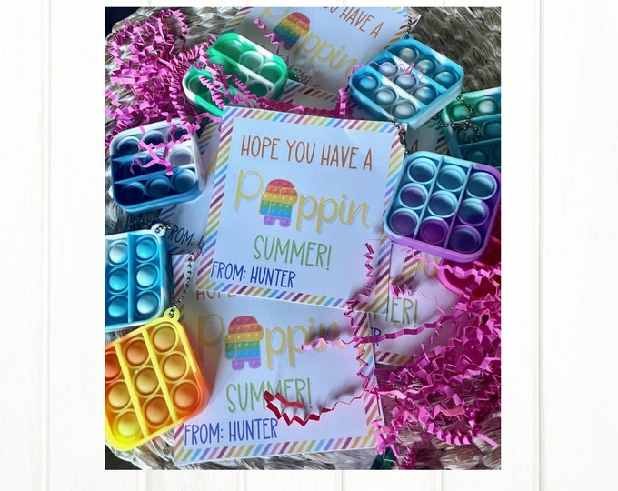 Editable End of Year Gift Tag , Poppin Summer Tag , End of Year Gift ...