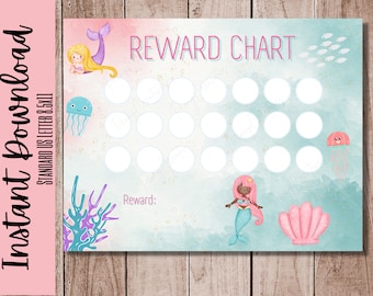 Deep Sea Reward Chart | Reward Chart | Kids Potty Chart | Deep Sea ...