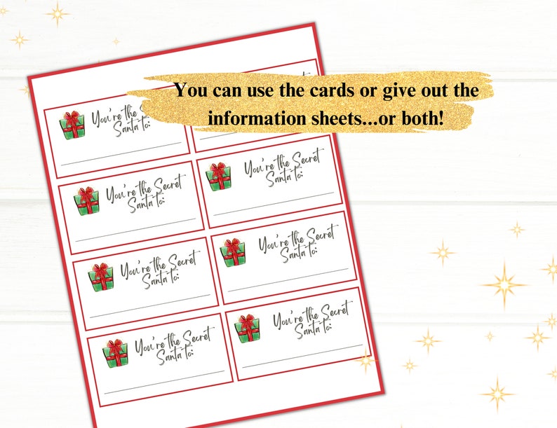 Secret Santa Printable, Printable Secret Santa List, Office Holiday ...