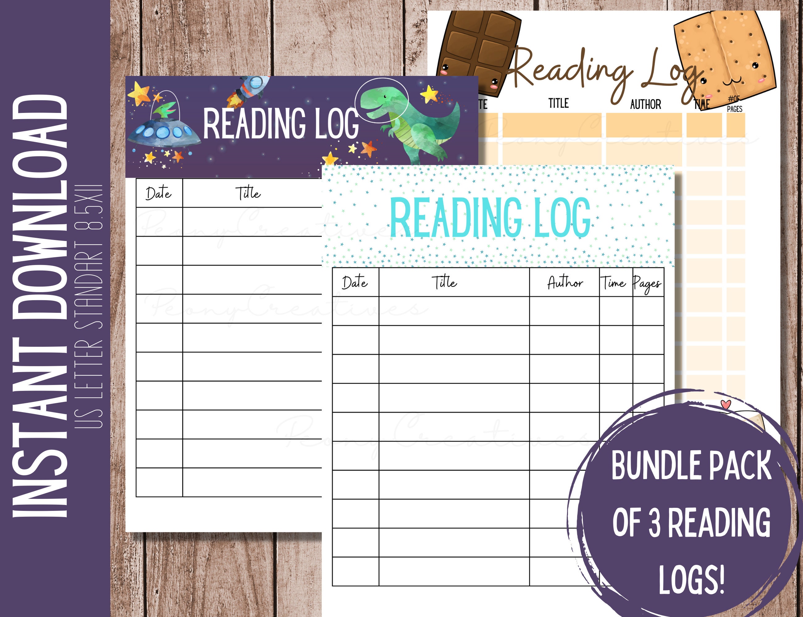 Kid's Reading Log Summer Reading Log Summer Reading Chart Reading Log ...