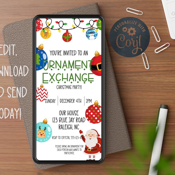 Ornament Exchange Invitation - Etsy