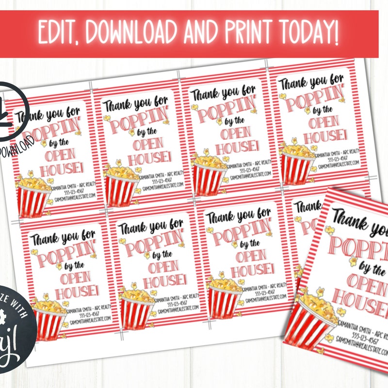 Thanks for Popping By - Etsy