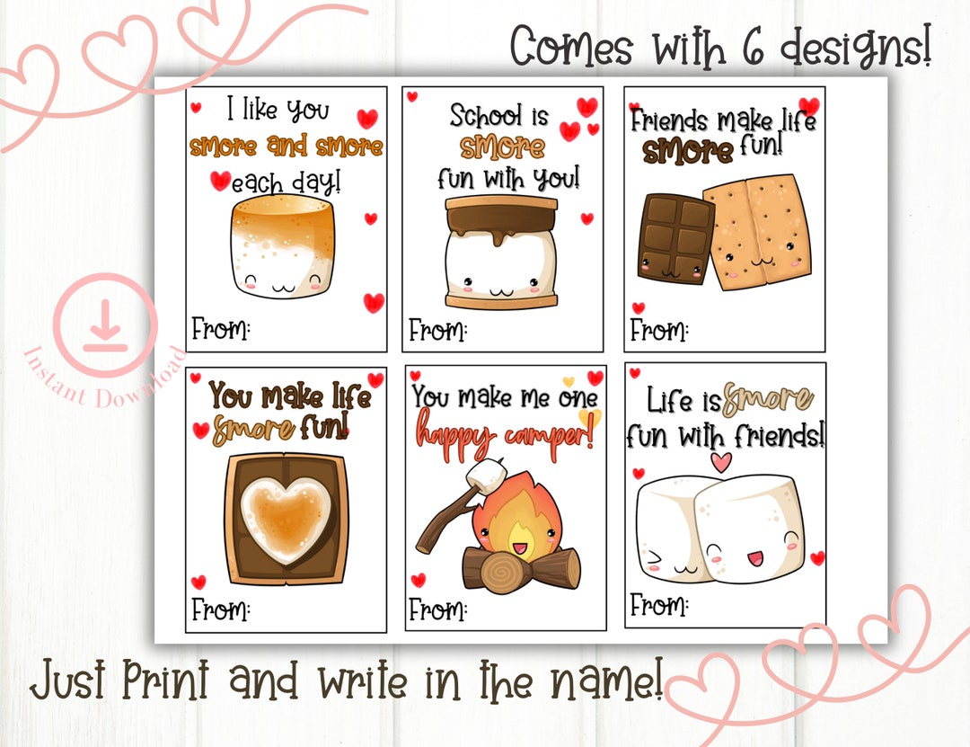 Smore Valentine's Day Cards - Etsy